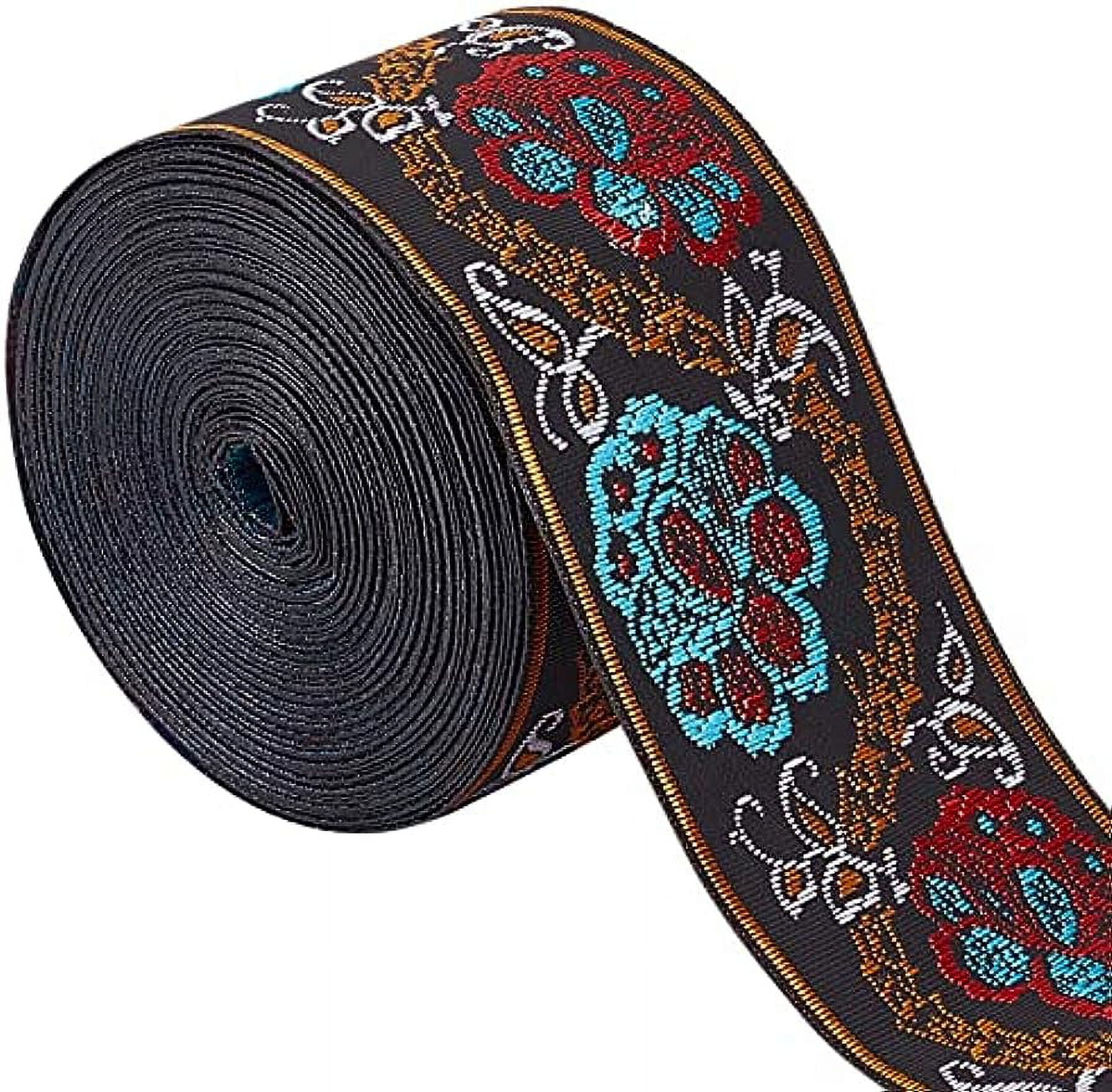 7M Floral Embroidered Jacquard Ribbon 2 Width Vintage Embroidered ...