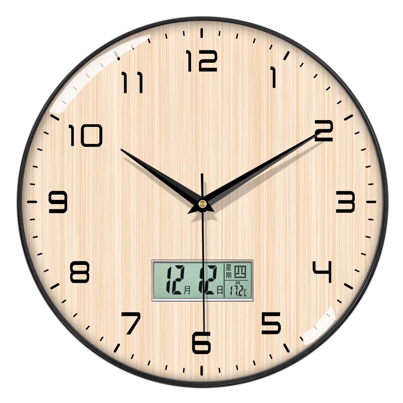 7M New Chinese Style with Calendar Quartz Clock Wall Hanging Noiseless ...