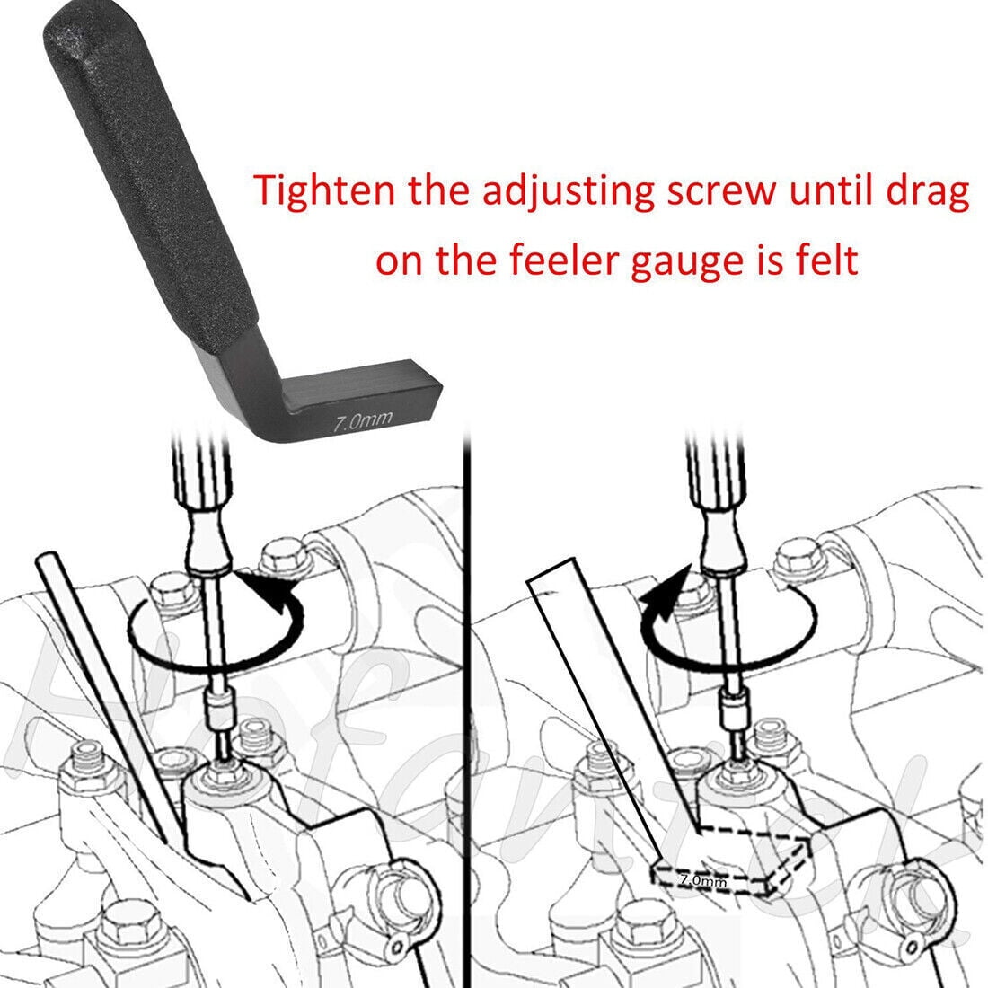 7MM/Brake Adjustment Tool for Cummins ISX Engine Jake Brake Feeler ...