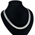 7MM Long Silver Color Thick Necklace For Men Women Trendy 14K White ...
