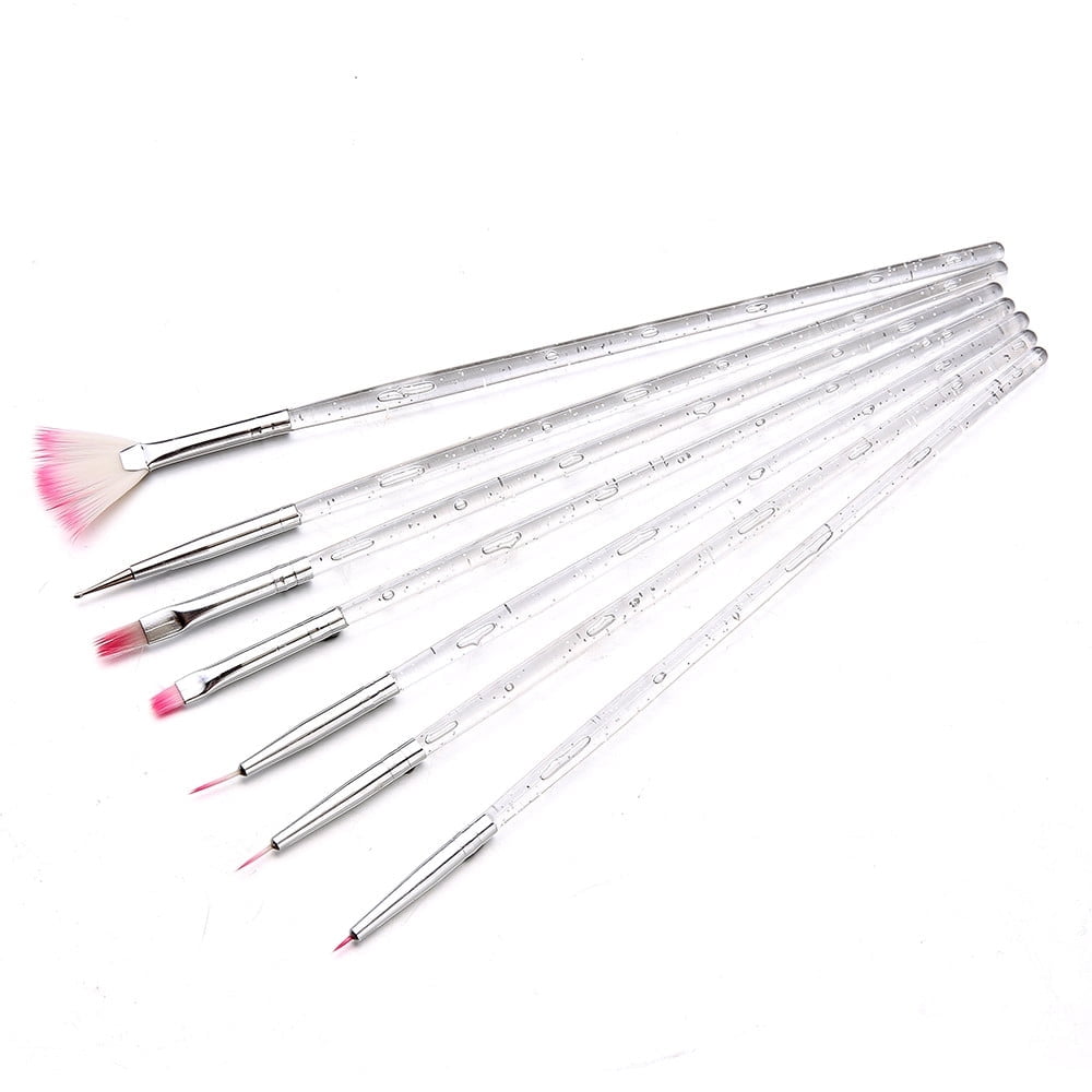7PC Gel Polish Design Dot Painting Detailing Pen Brushes Tool Set Nail ...