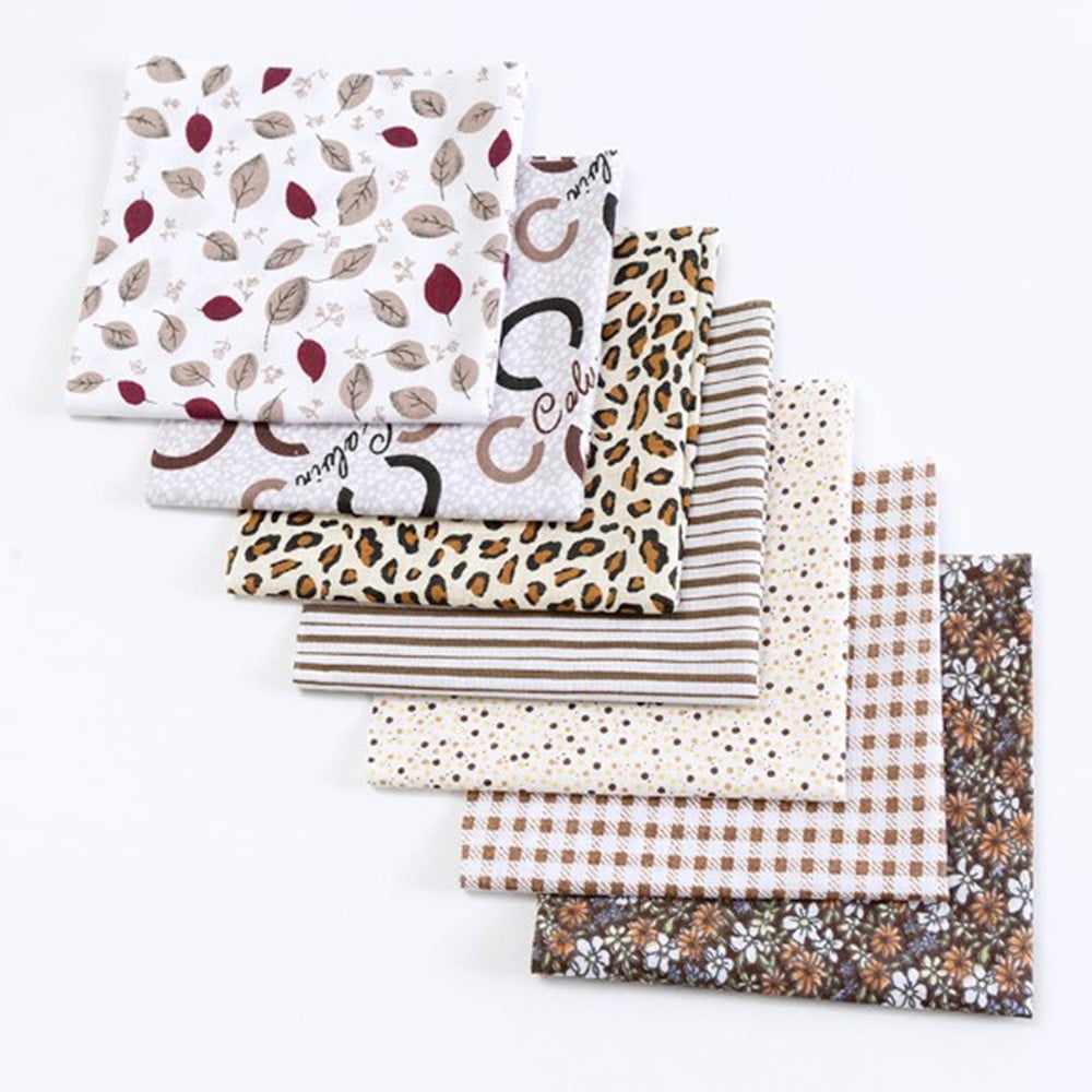 7PCS 25 X 25CM Squares Cotton Craft Fabric Cloths For DIY Bundle ...