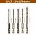 7PCS 3-12mm Cross Hexagonal Ceramic Tile Drill Bit set, Suitable For ...