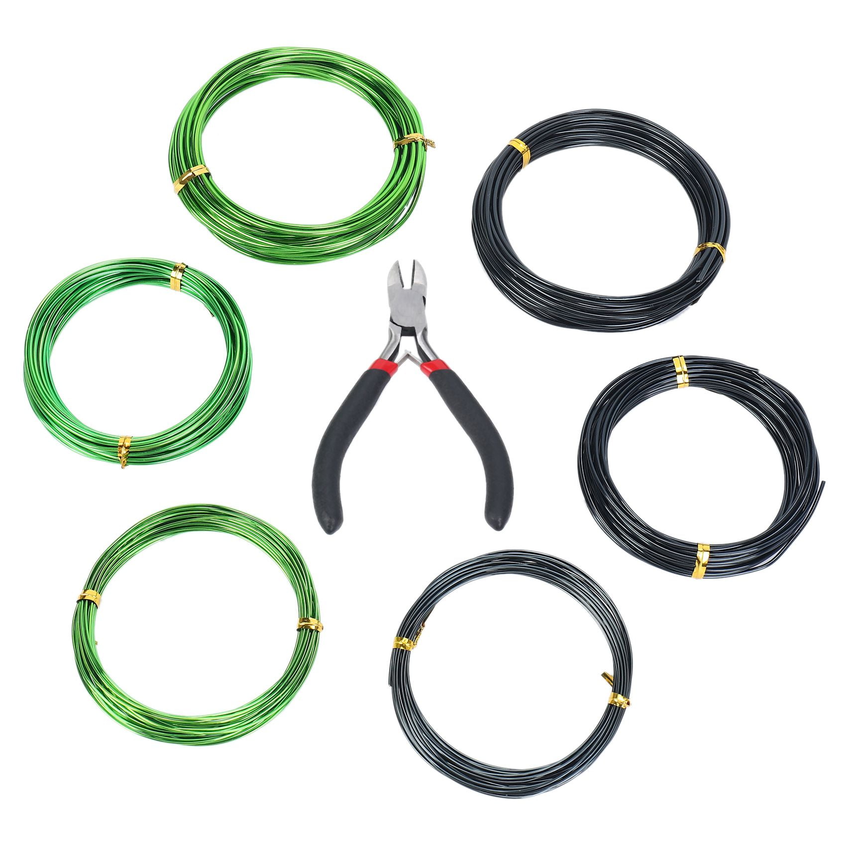 7PCS 5M Training Wires with Wire Cutter Kit Anodized Aluminum Anti ...