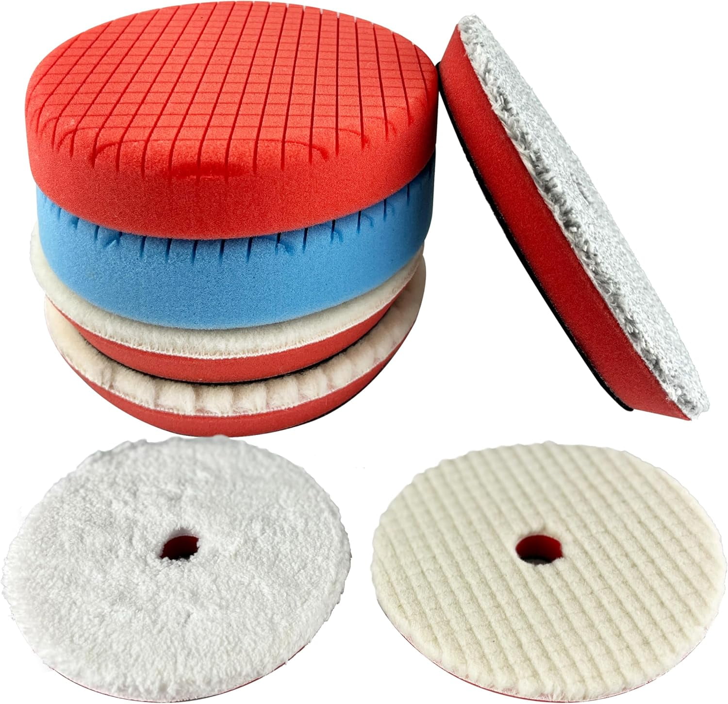 7PCS Buffing Polishing Pads, Compound Buffing Sponge Pads Cutting ...