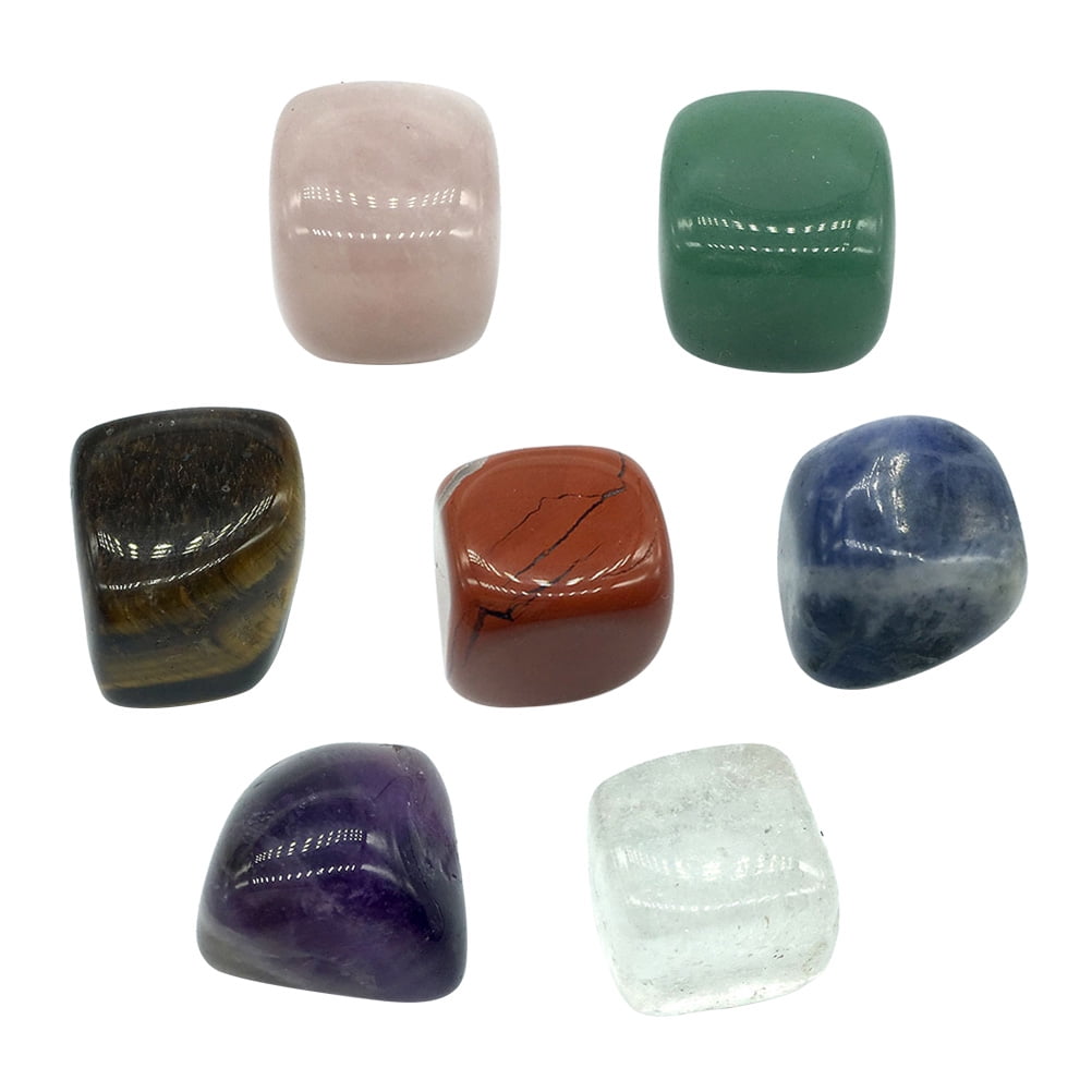 7PCS Chakra Reiki Healing Crystals Yoga Balance Irregular Shape Tumbled ...