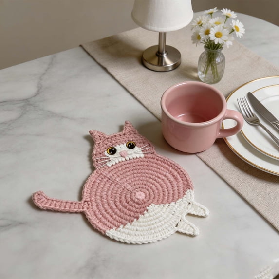 7PCS Crochet Butt Coasters for Drinks, Handwoven Absorbent Funny Cup ...