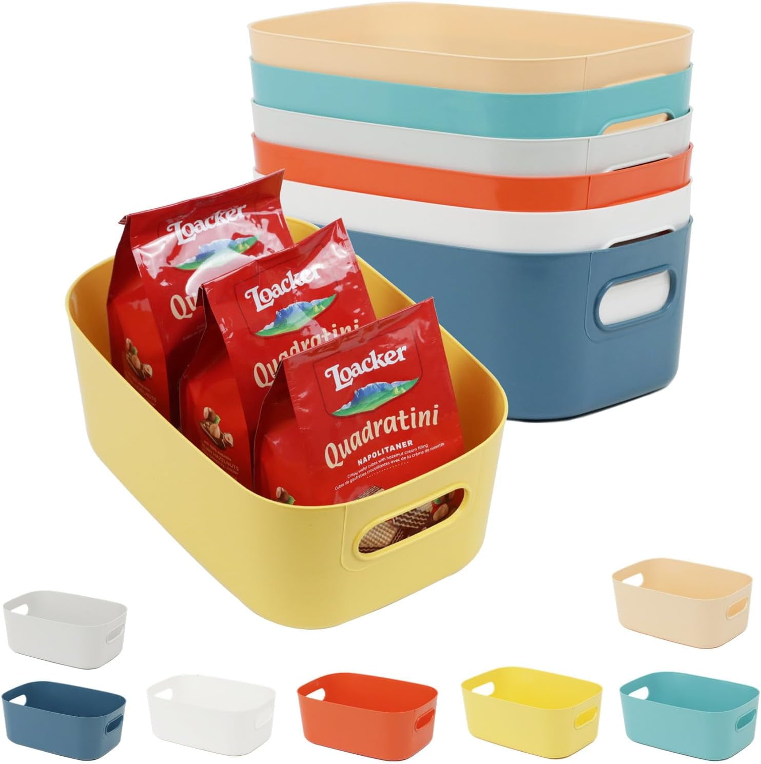 7PCS Drawer Organizer Bins, Small Plastic Storage Bins Storage ...