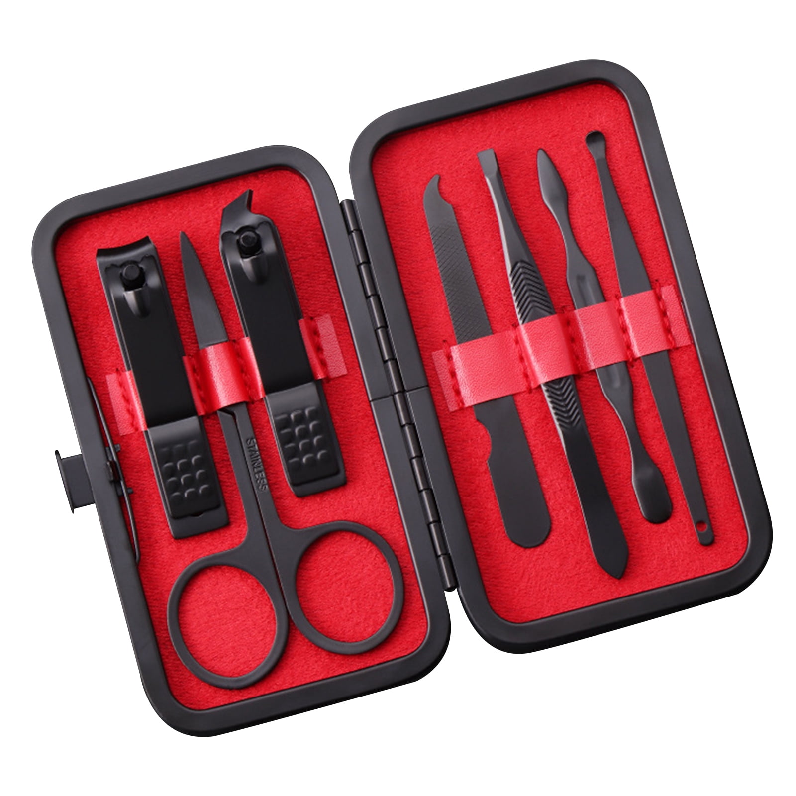 7PCS Manicure Set with Case Professional Pedicure Set Nail Clipper ...
