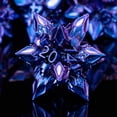 7PCS Metal Polyhedral Dice Set Blue Purple Star Style RPG Dice for DND ...