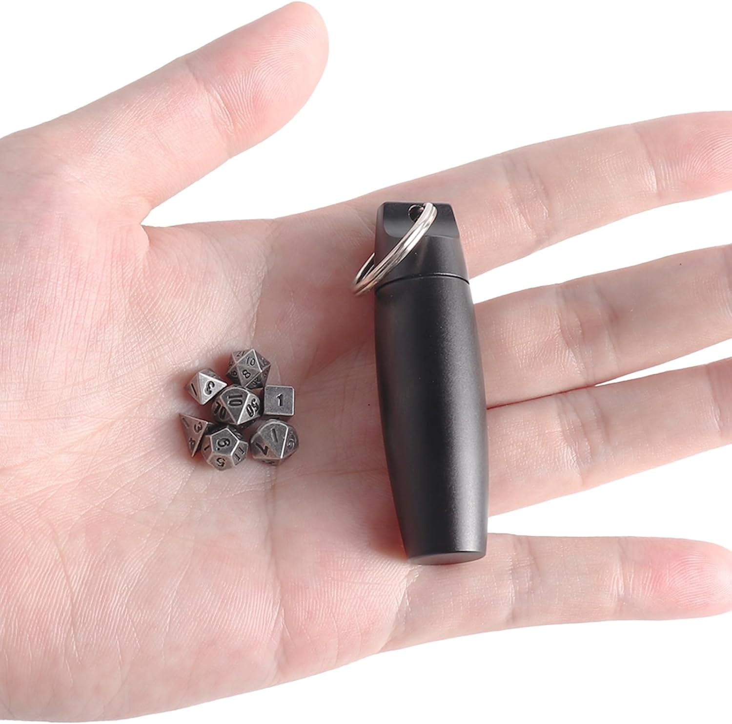 7PCS Mini Metal DND Dice Set, Durable Portable Mini DND Dice Set, Black ...