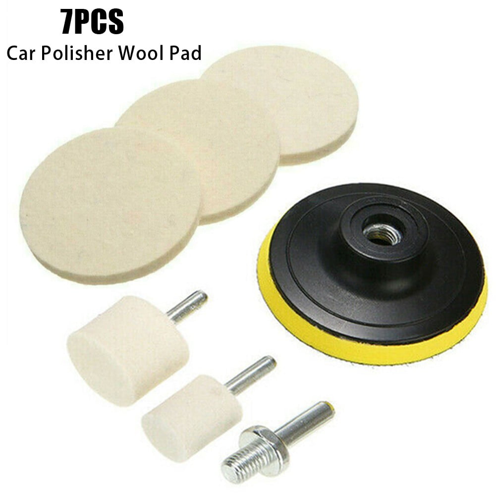 7PCS Polishing Pad Kit For Car Polisher Wool Pad Scratch Remover ...
