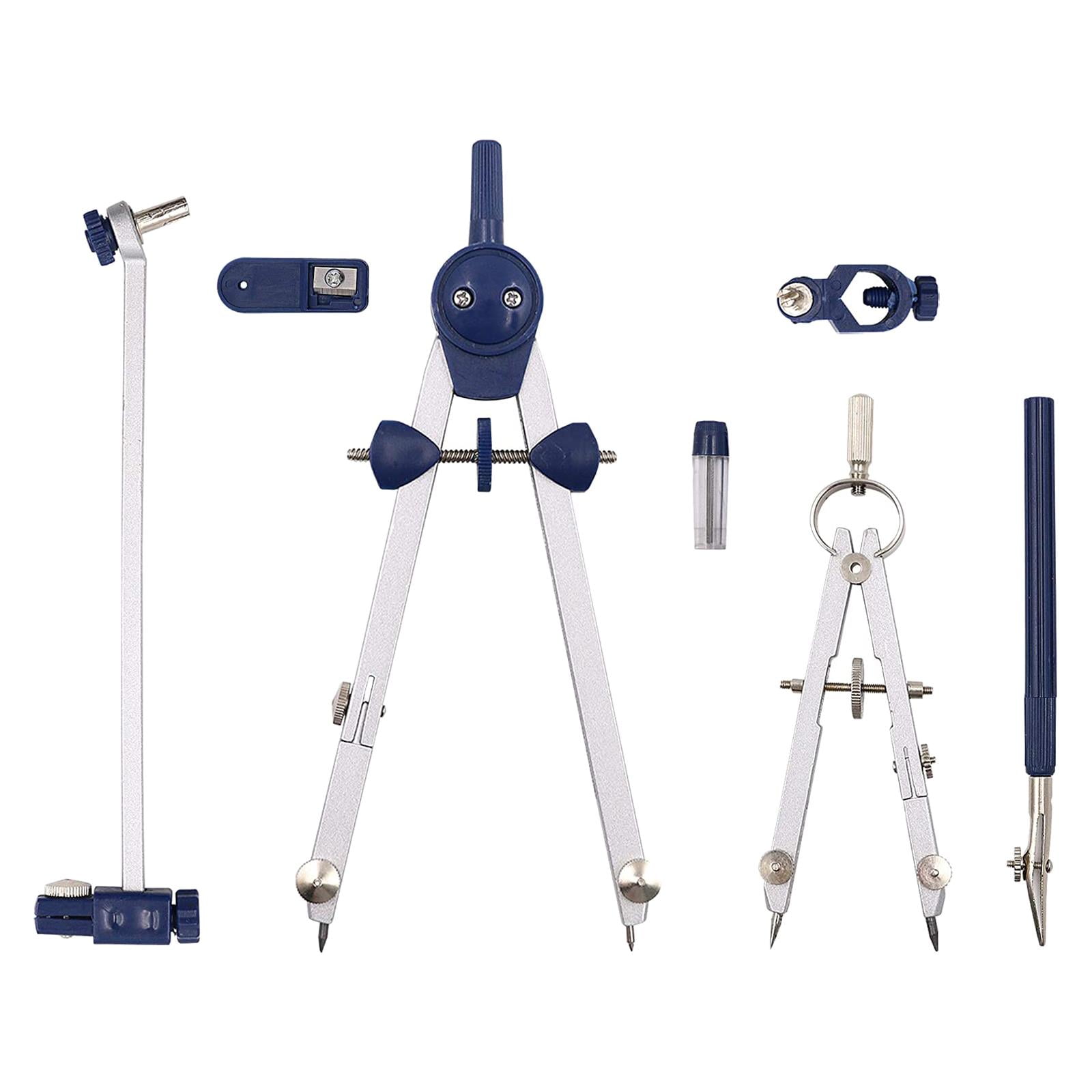 7PCS Professional Drawing Math Geometry Tool Circles Stainless Steel ...