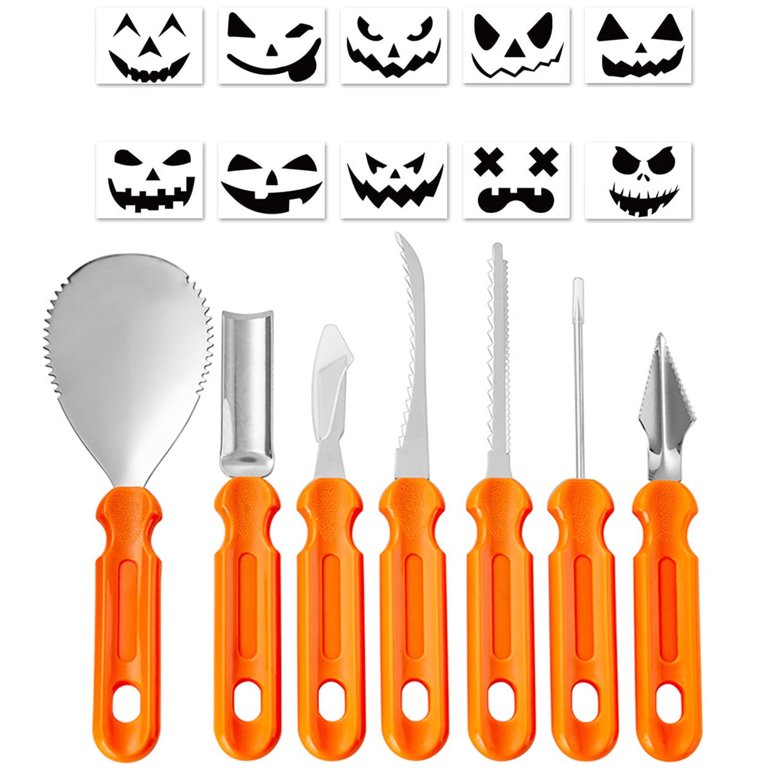 7PCS Pumpkin Carving Tools Set Halloween Decorations Stainless Steel ...
