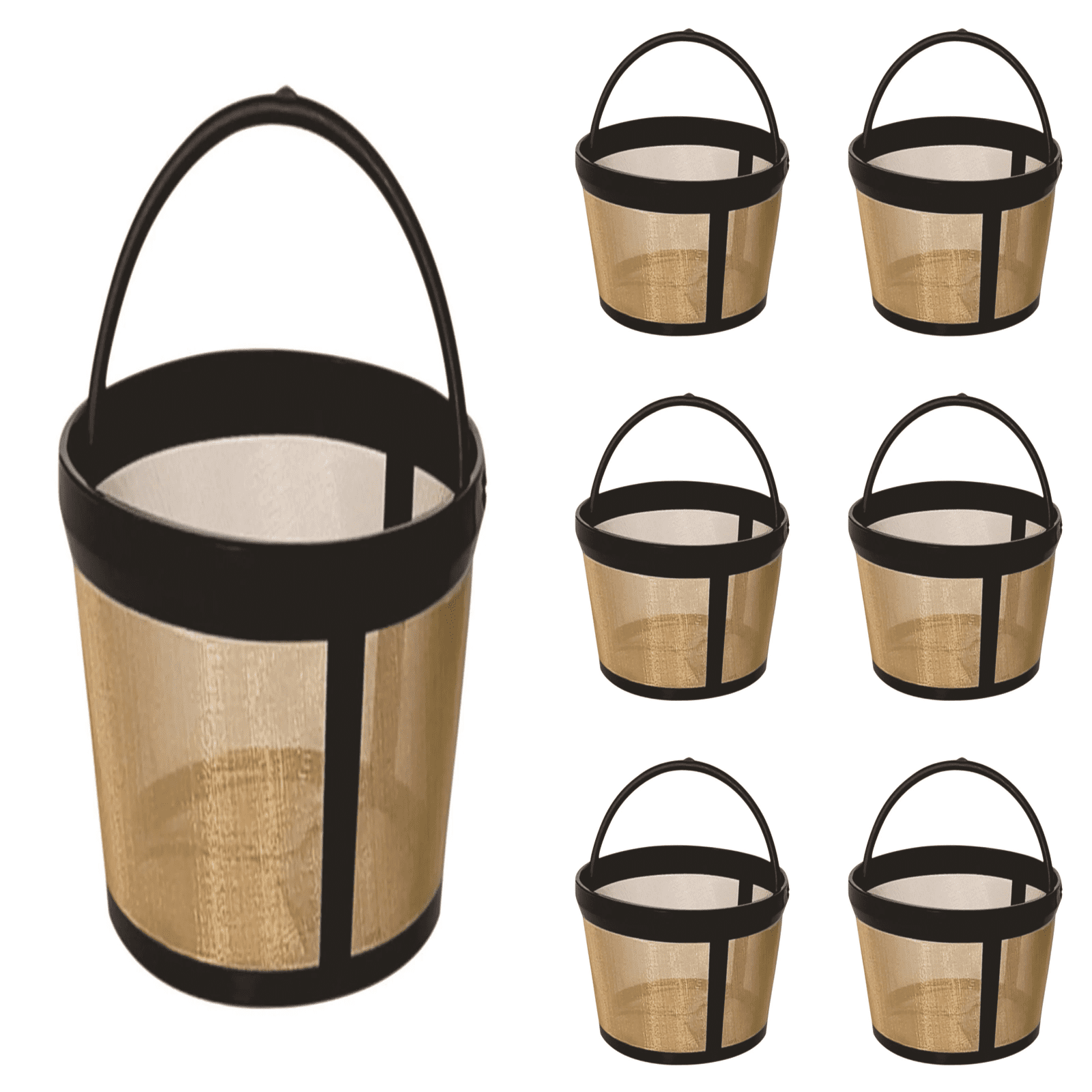 7PCS Reusable Coffee Filters 4-5 Cup Coffee Filter, Stainless Steel ...