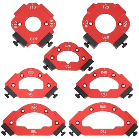 7PCS Router Corner Radius Templates Set Aluminium Alloy CNC Machined ...