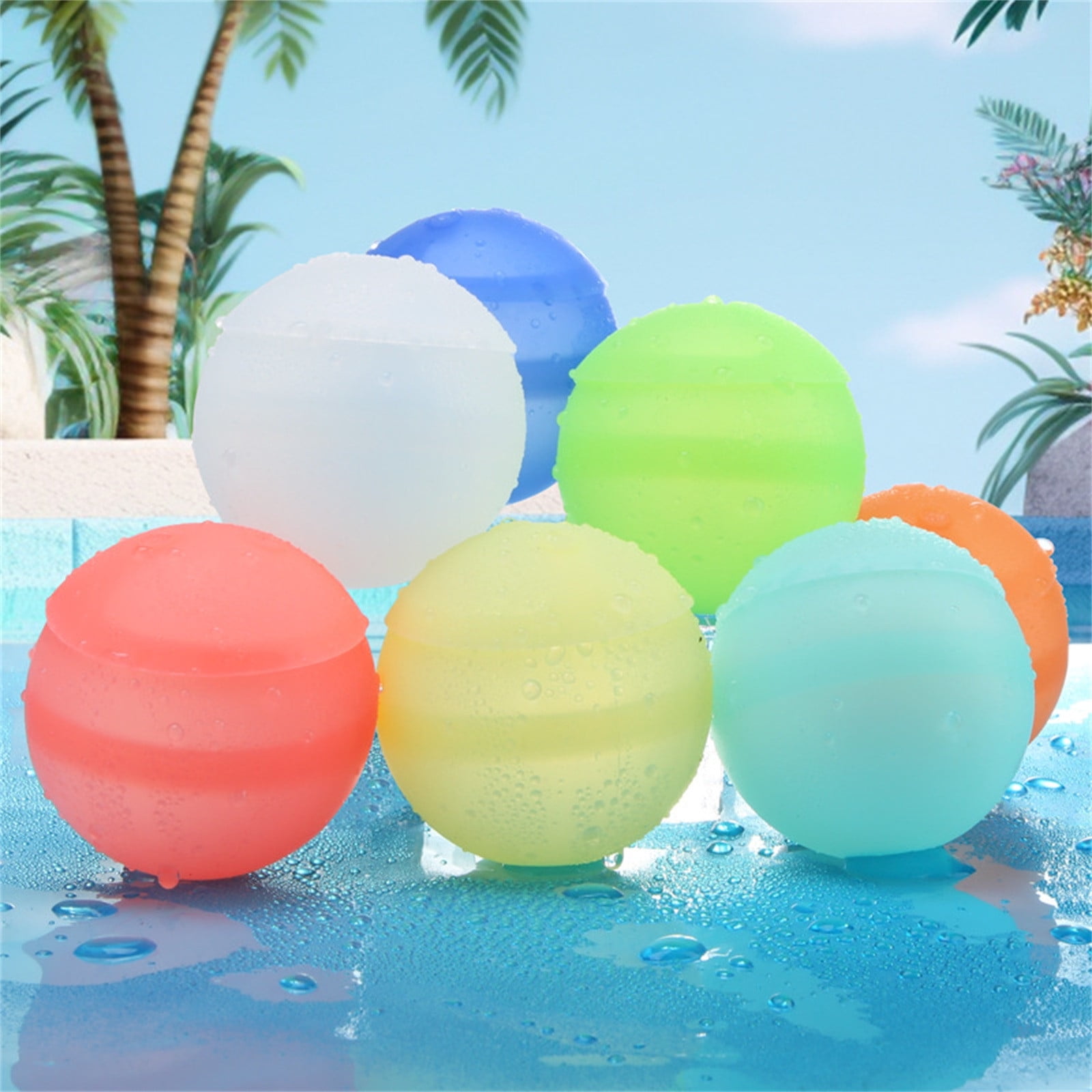 9PCS Water Balloons, Reusable Water Balloons Quick Fill 1000+ Times ...