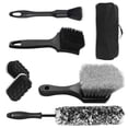 7PCs Car Wheel Detailing Brushes Plastic Soft Bristles Short Handle ...