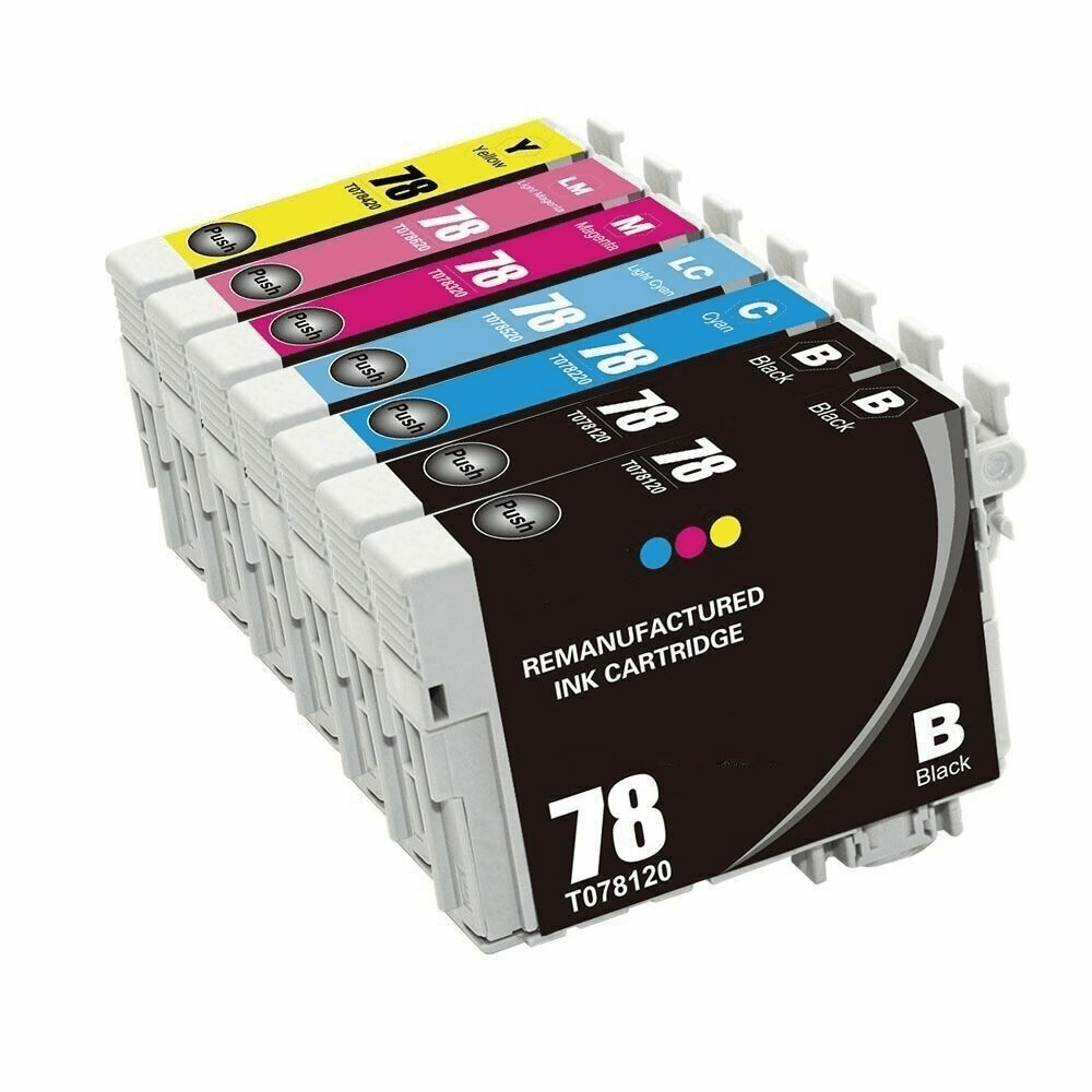 7 Pack T0781 - T0786 Ink Cartridges for Epson 78, Compatible with ...