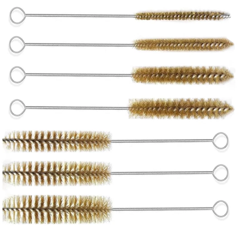7Pack Brass Wire Tube Brushes Bottle Brush Set Wire Pipe Cleaner Brush ...