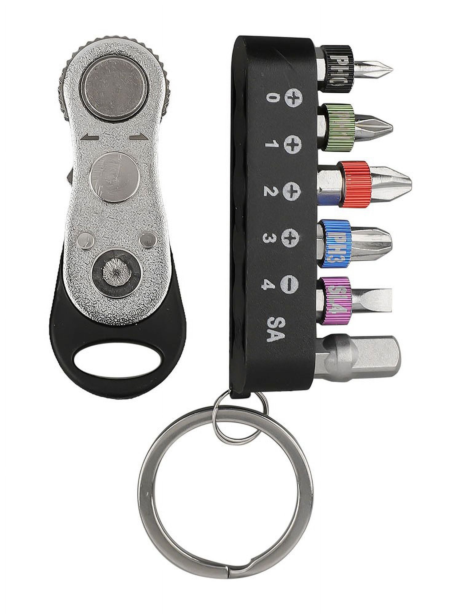 7Pc Mini Ratchet Screwdriver Set Small Flying Wrench Tool with Bits ...