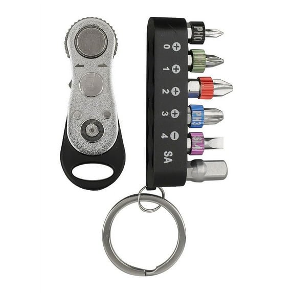 7Pc Mini Ratchet Screwdriver Set Small Flying Wrench Tool with Bits ...