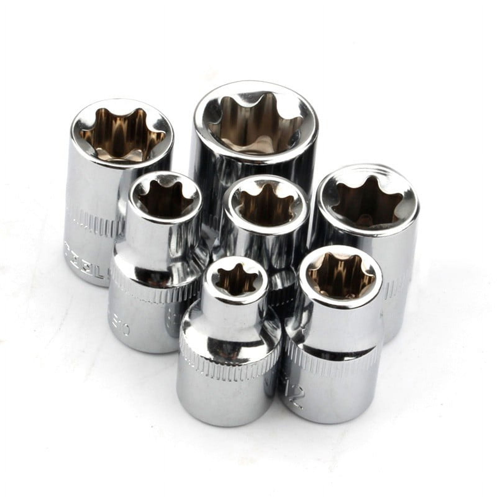 7Pcs 1/4\\\\\\\" 3/8\\\\\\\" Star Socket Set Femal E Type Sockets ...