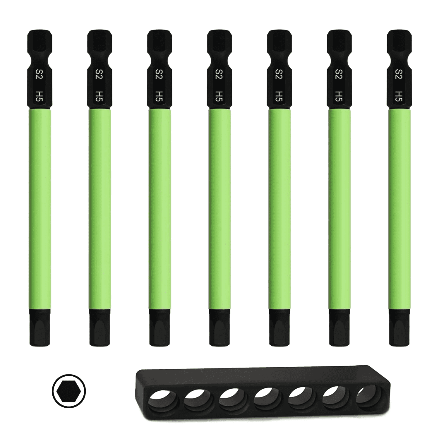 7Pcs 1/4" Hex Head Allen Wrench Drill Bits, Metric 5mm Hex Key Drill ...
