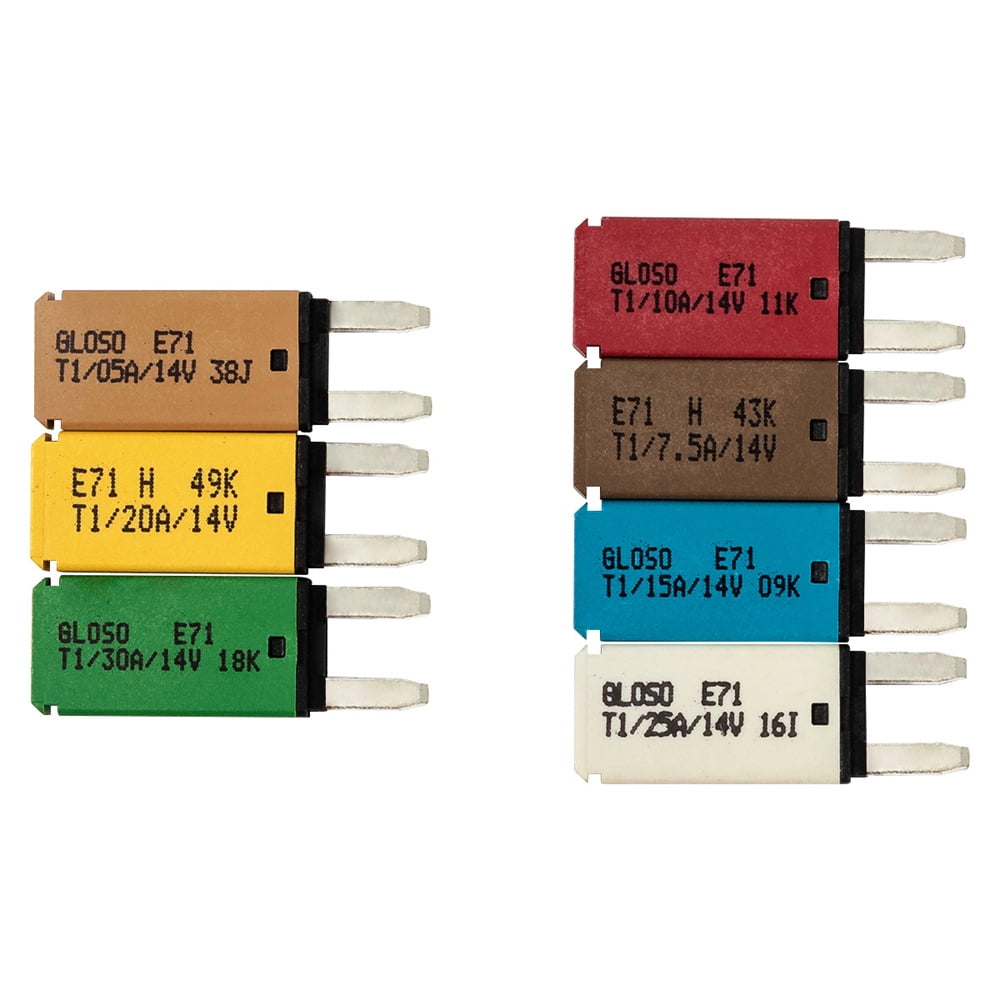 7Pcs 5-30A Circuit Breaker Blade Fuse Automatic Resetting For Cars ...