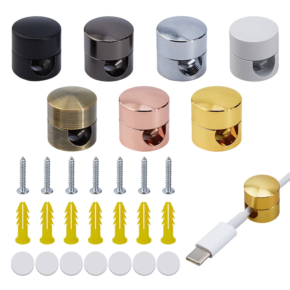 7Pcs 7 Colors Aluminum Cable Management Clips for TV PC Ethernet Cable ...