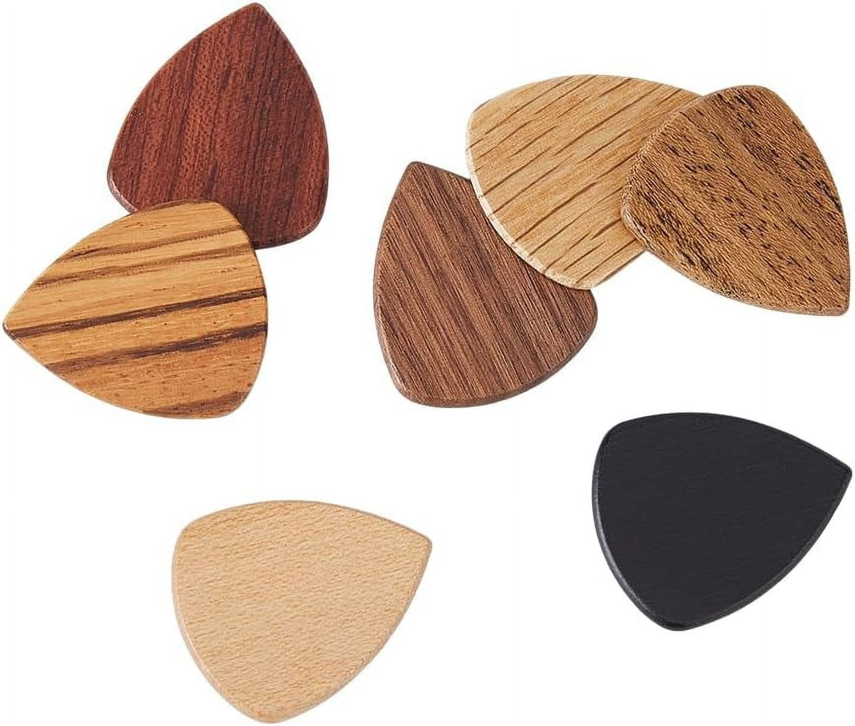 7Pcs 7 Colors Wood Guitar Picks Colorful Guitar Finger Picks Exotic ...