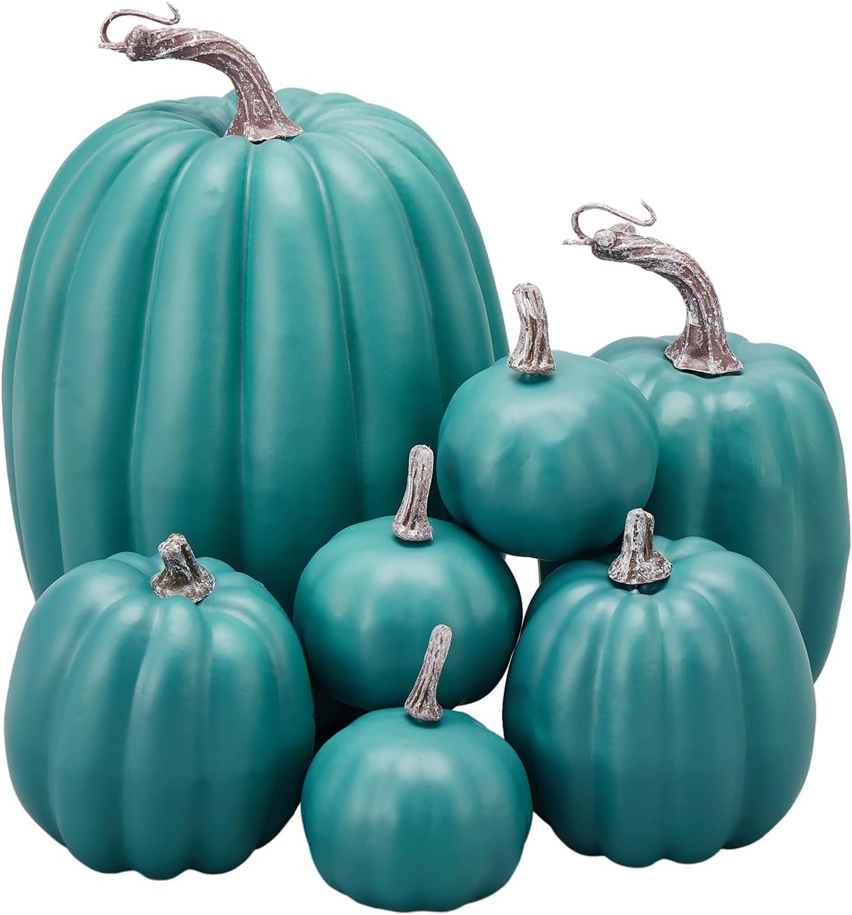 7Pcs Artificial Pumpkins Halloween Decoration, Lifelike Simulation ...