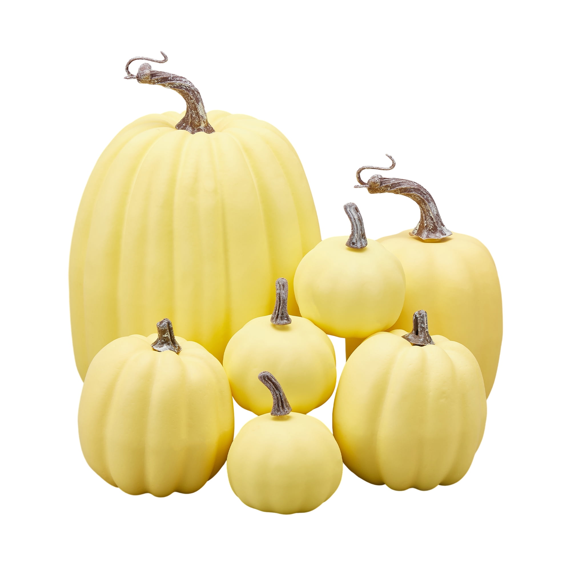 7Pcs Artificial Pumpkins for Decorating, Assorted Pumpkin Cute Foam ...