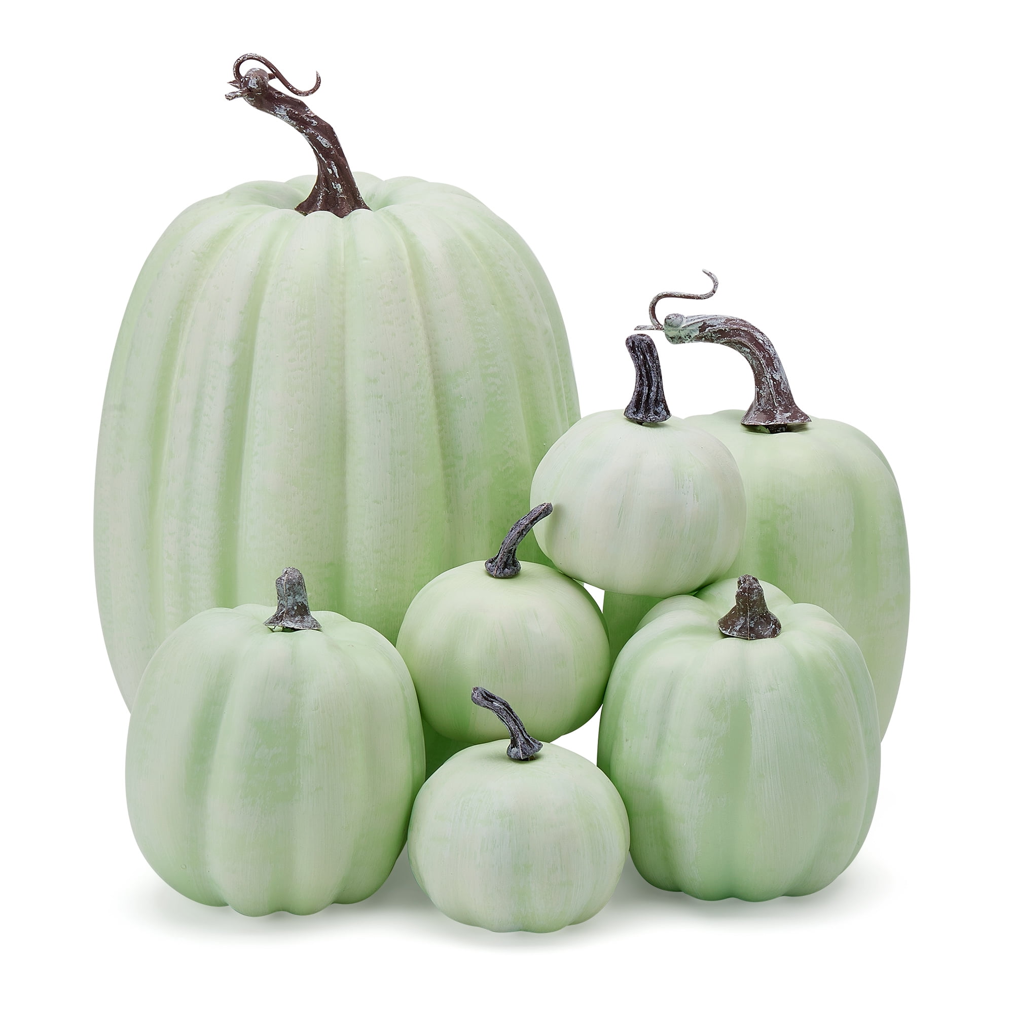 Springcmy 7Pcs Artificial Pumpkins, Foam Pumpkins for Halloween ...