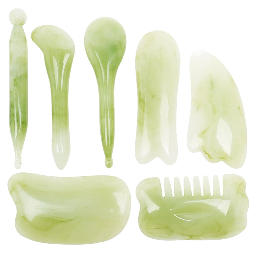7Pcs Body Facial Massage Gua Sha Scraping Board Face Beauty Guasha ...