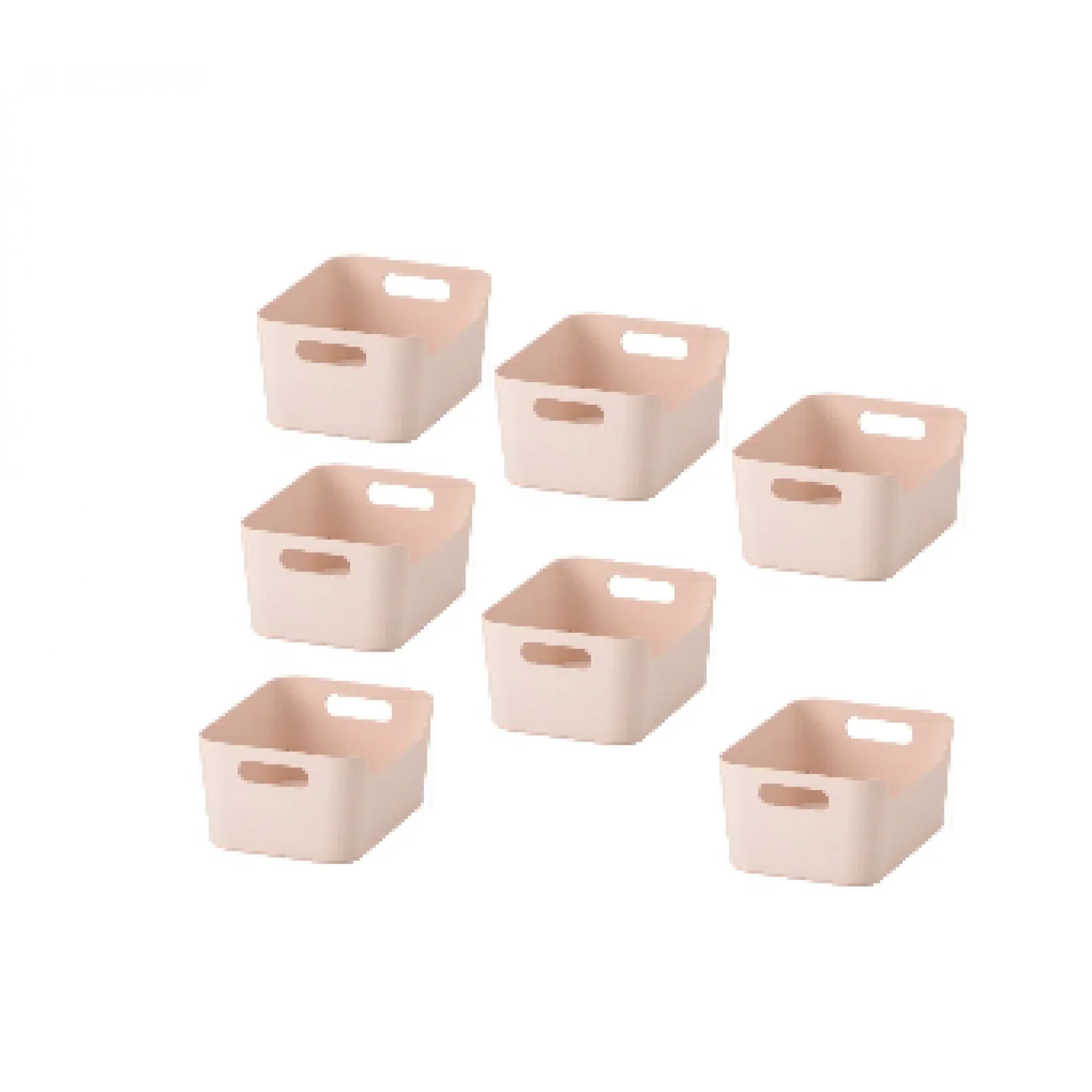 7Pcs Box, light pink, 9 ½x6 ¾ inch,Convenient Kitchen Open Storage Box ...