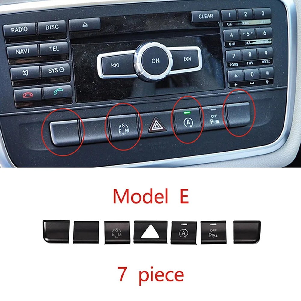 7pcs Button Trim Sticker For Mercedes Gla Cla A B Class Center Console