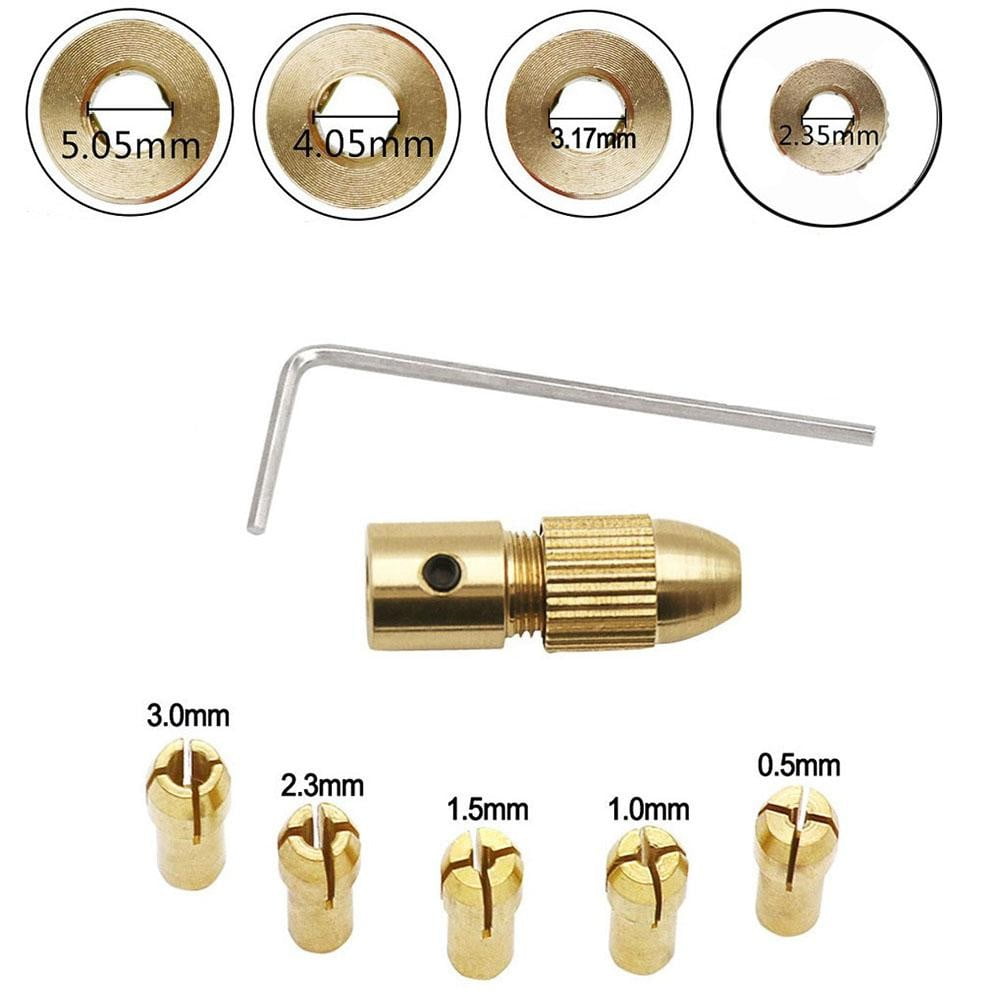 7Pcs Chucks Adapter Mini Drill 2.35/3.17/4.05/5.05Mm Brass Collet For ...