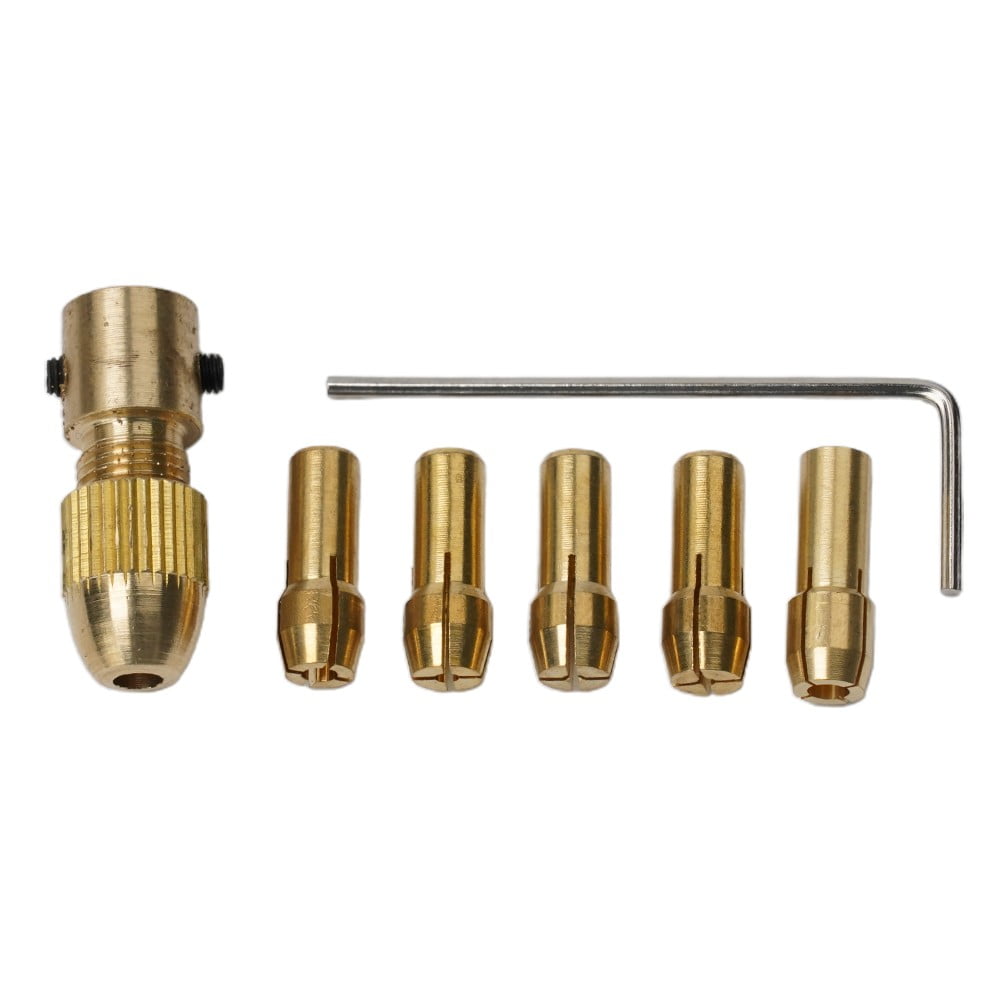 7Pcs Chucks Adapter Mini Drill 2.35/3.17/4.05/5.05Mm Brass Collet For ...