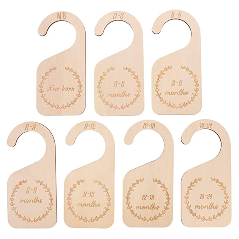 7Pcs Closet Wardrobe Divider Wooden Baby Closet Divider Cloth Organizer ...