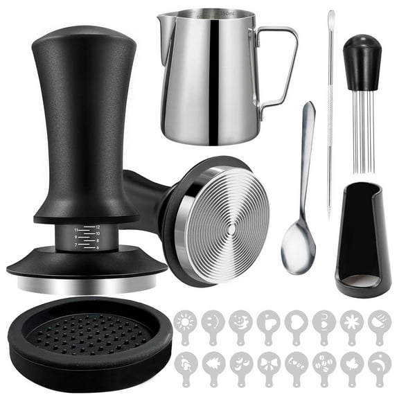 7Pcs Coffee Tamper Set, Espresso Coffee Machine Accessories Set, Milk ...