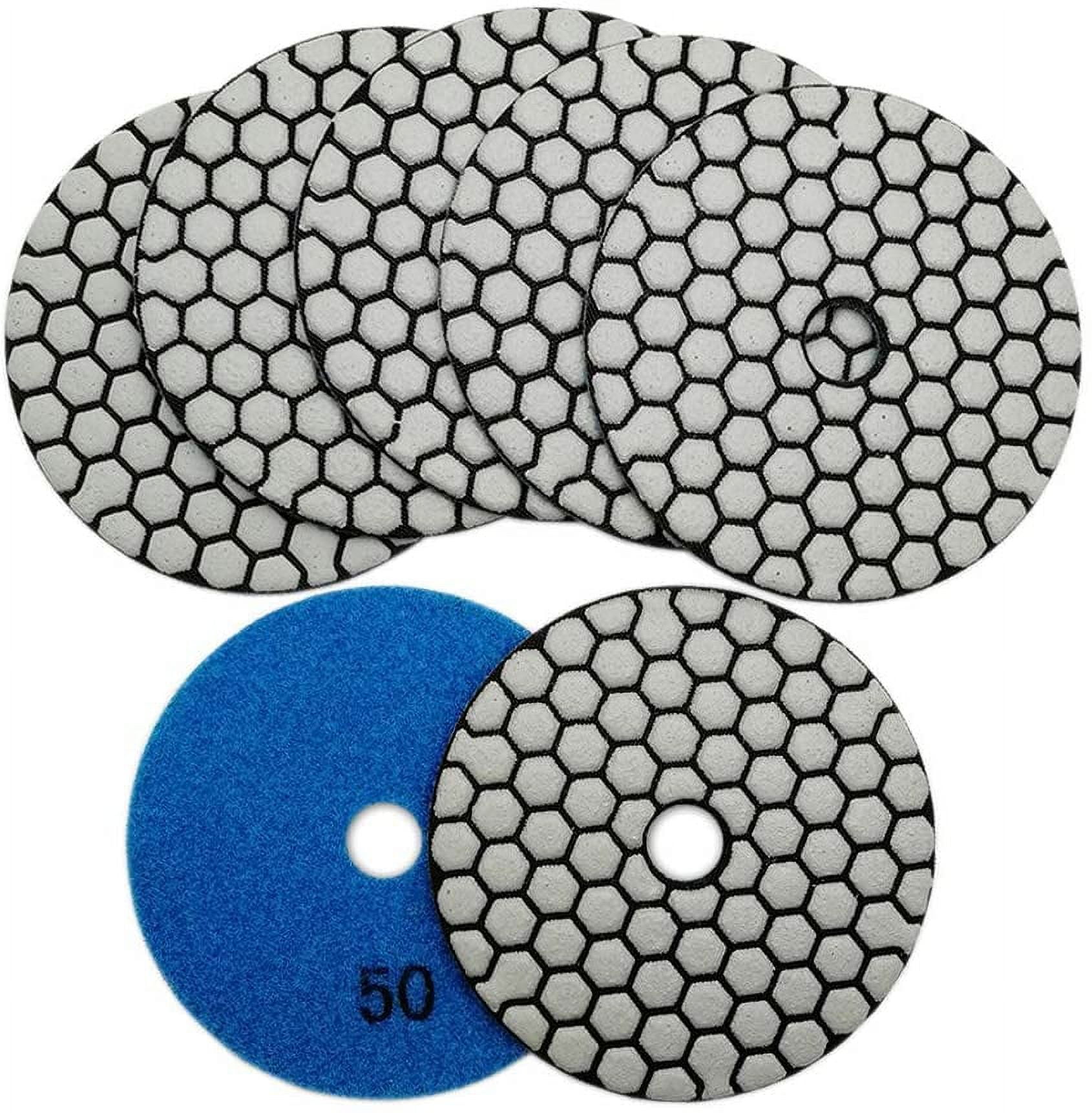 7Pcs Diamond Polishing Disc 4"/100Mm Dry Diamond Polishing Pads For ...