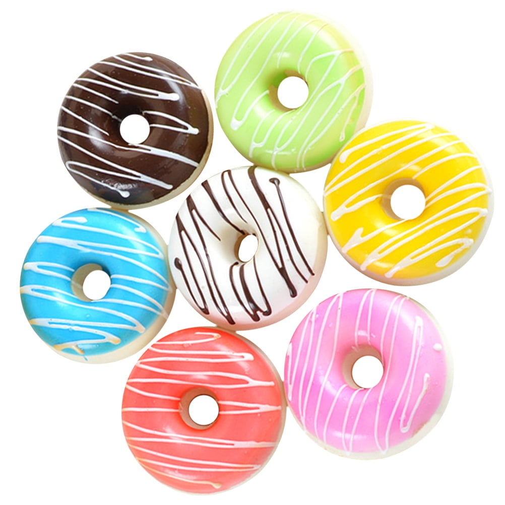 7Pcs Donut Models Fake Donut Decorative Donut Refrigerator Donut Magnet ...
