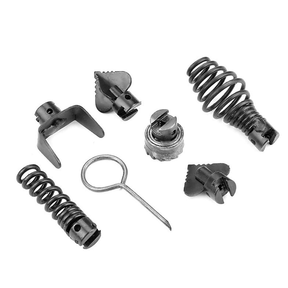 7Pcs Drain Cleaner Cutter Set 16mm Dredging Tools Combination Spring ...