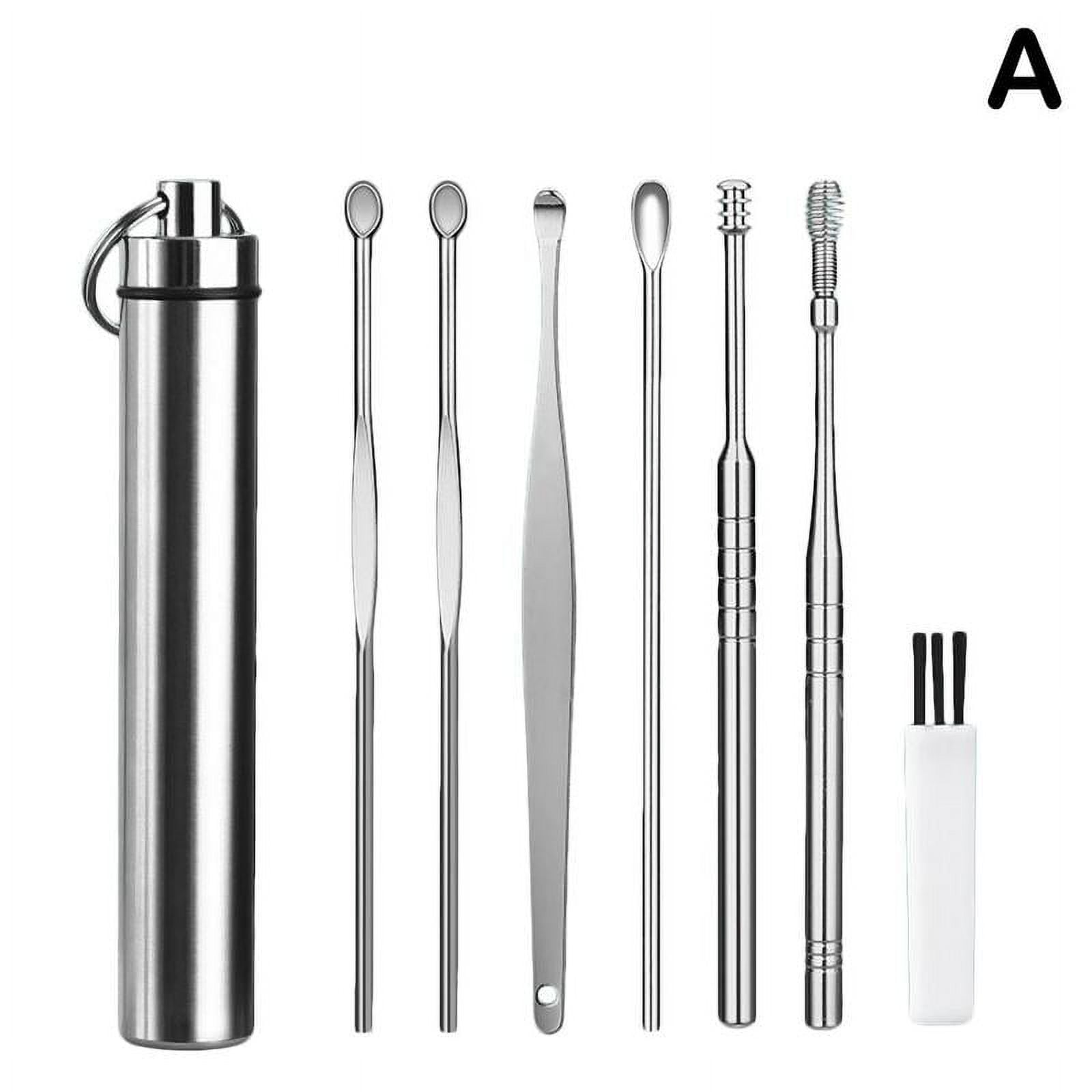7Pcs Ear Cleaner Wax Removal Tool Earpick Sticks Wax Curette Ear ...