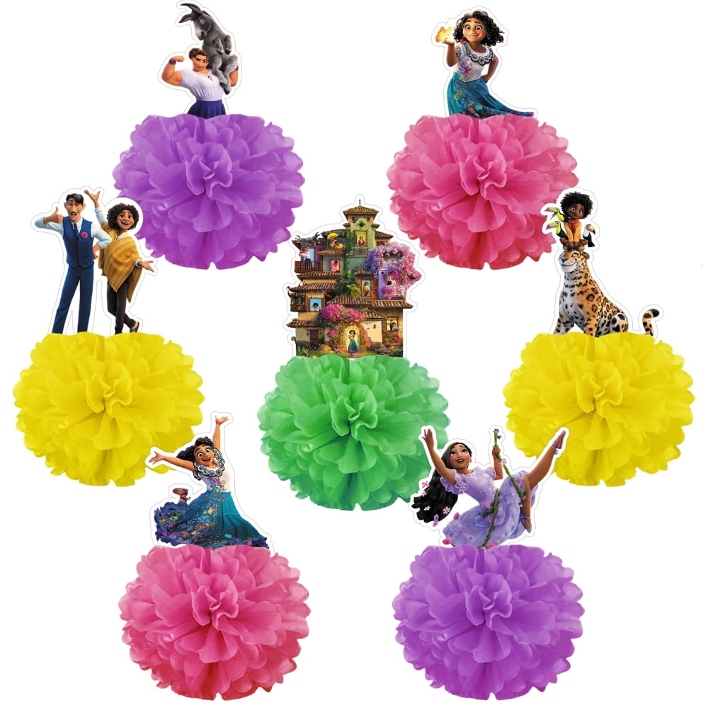 7Pcs Encanto Theme 3D Double Side Honeycomb Centerpieces Table Toppers ...