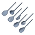 7Pcs Ergonomic Grip Silicone Spatula Heat Resistant Grade Cookware Easy ...