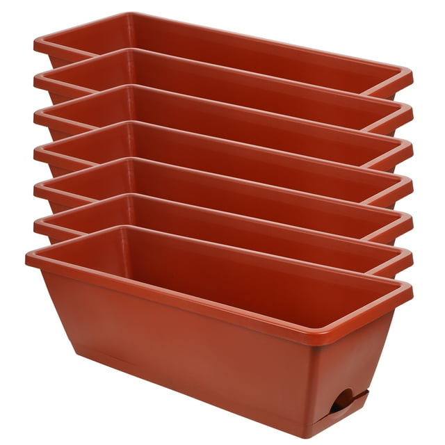 7Pcs Flower Pot Deck Railing Planter Boxes Balcony Porch Windowsill ...