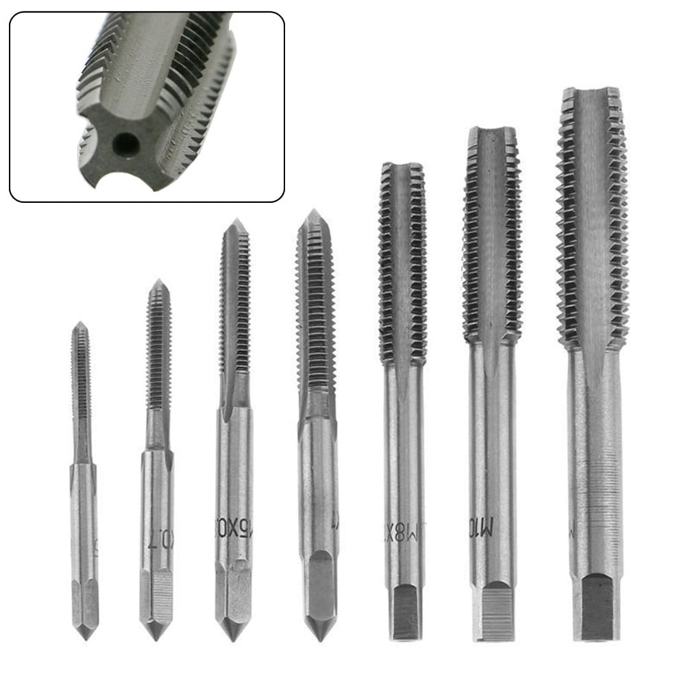 7Pcs HSS Metric Screw Thread Tap Drill Bits Set for M2-M10 - Walmart.com