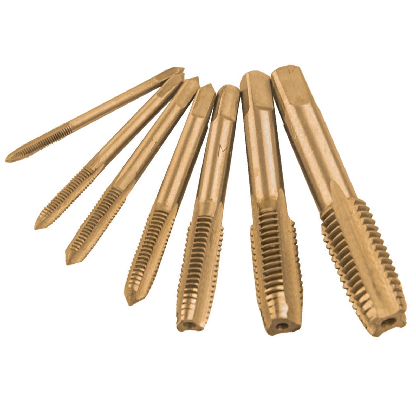 7Pcs HSSs Metric Straight Fluted Screw Thread Tap Drill Bit Set Right ...